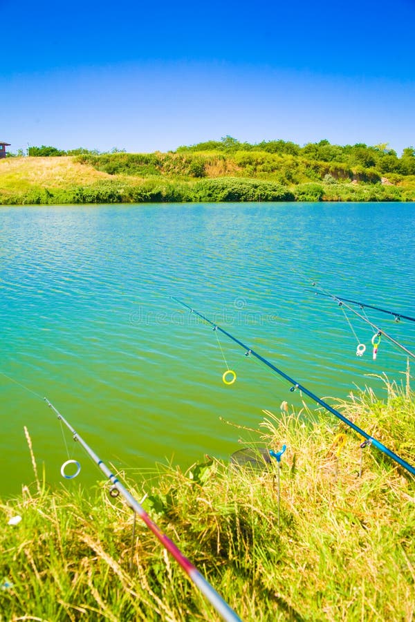Fishing lines stock image. Image of fishing, beach, coast - 5698529