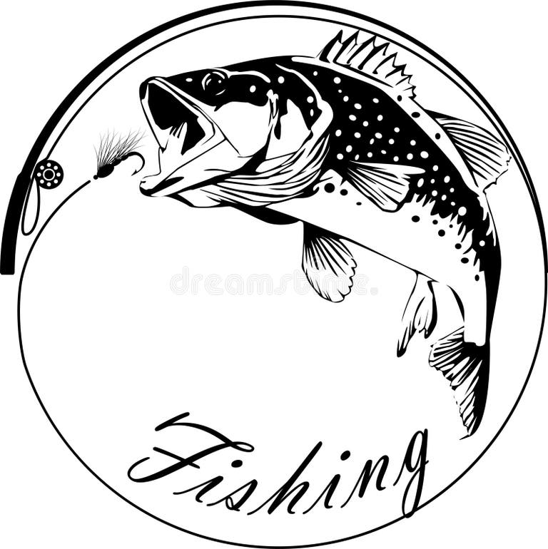 Fishing.Fly Fisherman Fishing.graphic Fly Fishing.clip Art Black ...