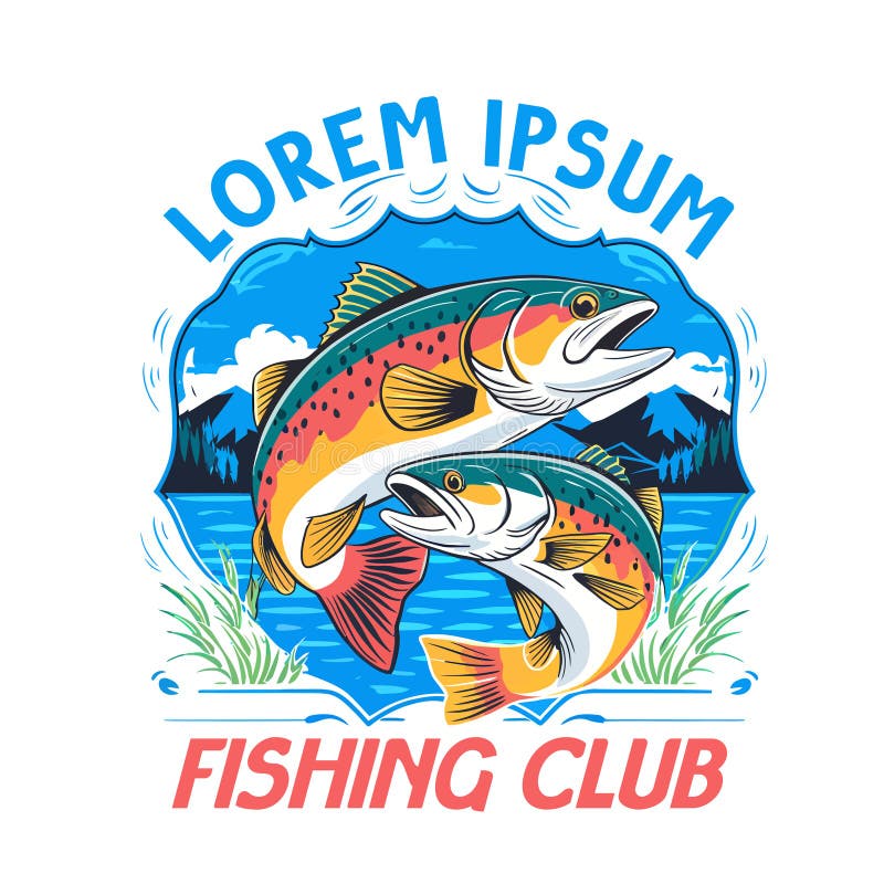 Fishing Logo Design Template Illustration. Sport Fishing Logo Stock ...
