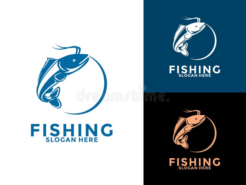 Fishing Logo Design Template Illustration. Sport Fishing Logo Stock ...
