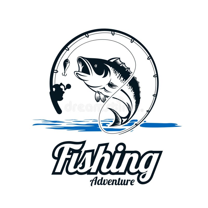 Fishing Logo Design Template Vector Illustration Stock Vector ...