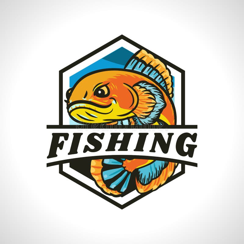 A Fishing Logo Editable Vector Stock Illustration - Illustration of ...