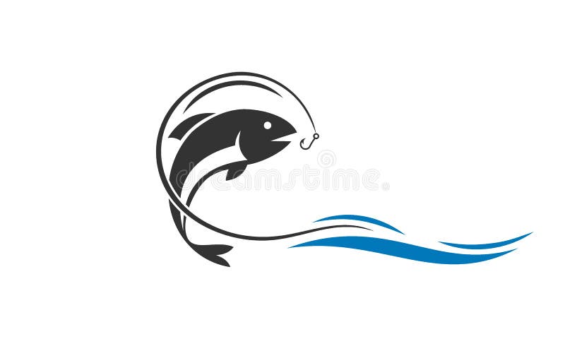 Fishing Logo, Fishhook Logo Design. Stock Vector - Illustration of ...