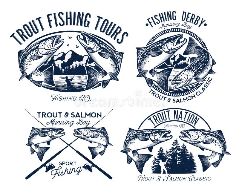 Trout Logo 9,456 Trout Fishing Logos Stock Vectors And Vector Art
