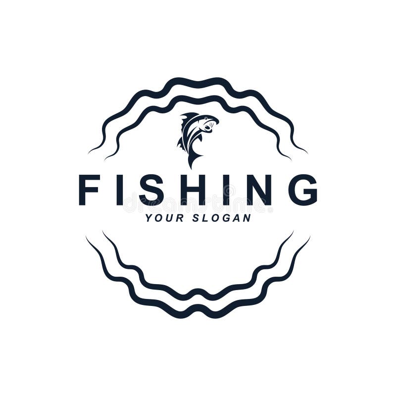 Fishing logo vector stock vector. Illustration of blue - 277468110