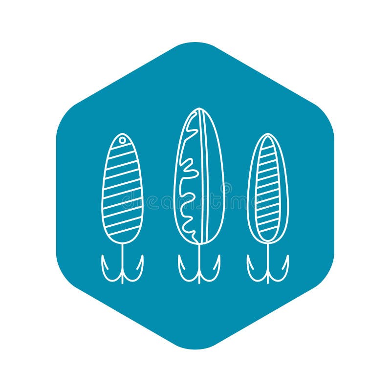 Fishing Lure Icon, Outline Style Stock Vector - Illustration of icon ...