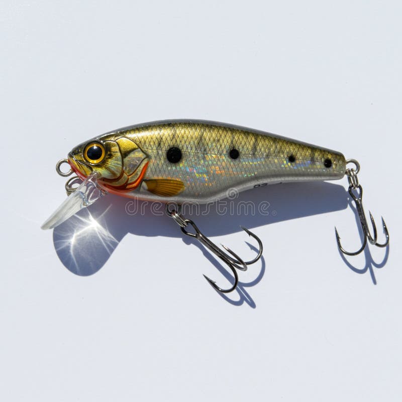 Fishing Lure Resembling a Small Fish, Featuring a Metallic Body with a ...