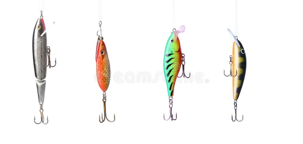 Fishing lures stock photo. Image of dangle, hobby, clench - 17708584
