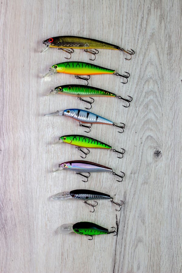 Fishing lures. stock photo. Image of sport, gear, spinning - 86324650