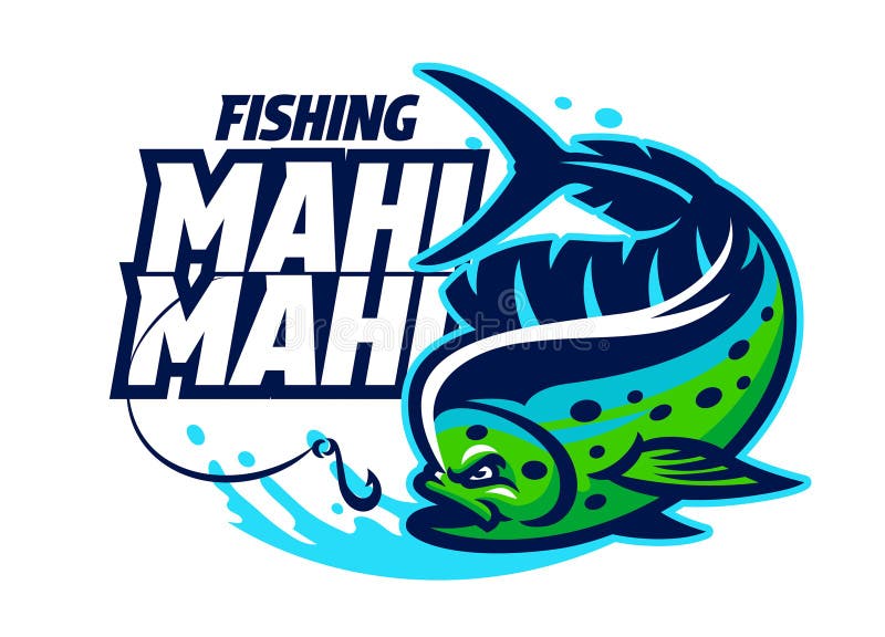 Fishing Mahi Mahi Logo Mascot Design Stock Vector - Illustration of ...