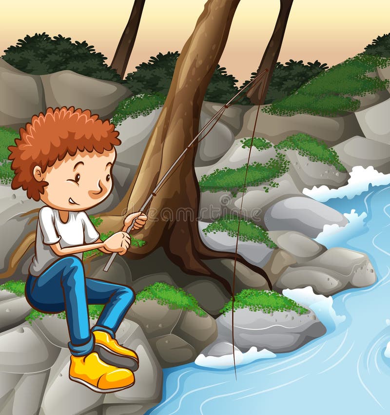 Cartoon Man Fishing Stock Illustrations – 4,754 Cartoon Man Fishing ...