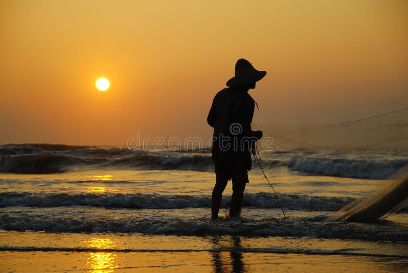 Fishing in the morning stock photo. Image of offing, scenery - 27028728