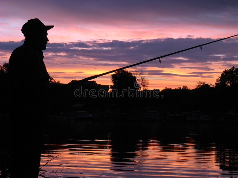 Fishing at morning stock image. Image of contrast, vacation - 7537843