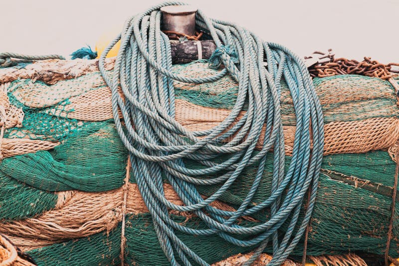 Fishing net close up stock photo. Image of knot, nautical - 243260722