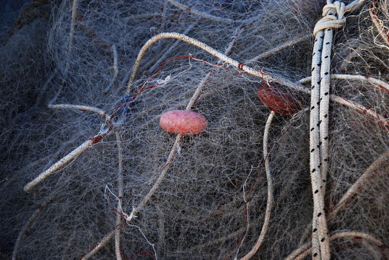 Fishing net stock image. Image of float, rope, stack - 61058313