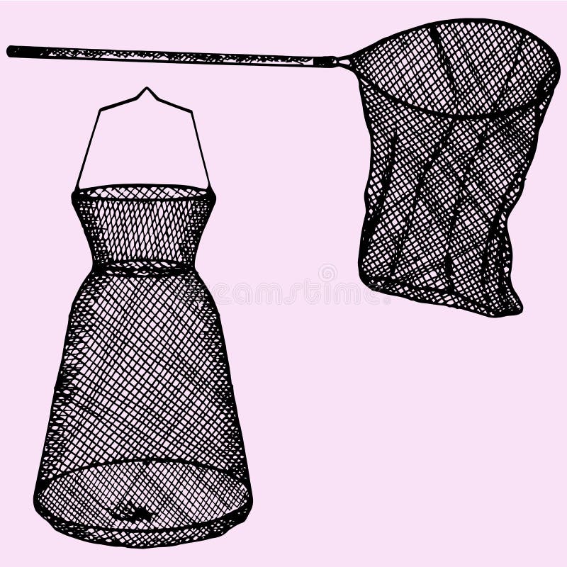 Fishing net stock vector. Illustration of fish, catch - 83960903