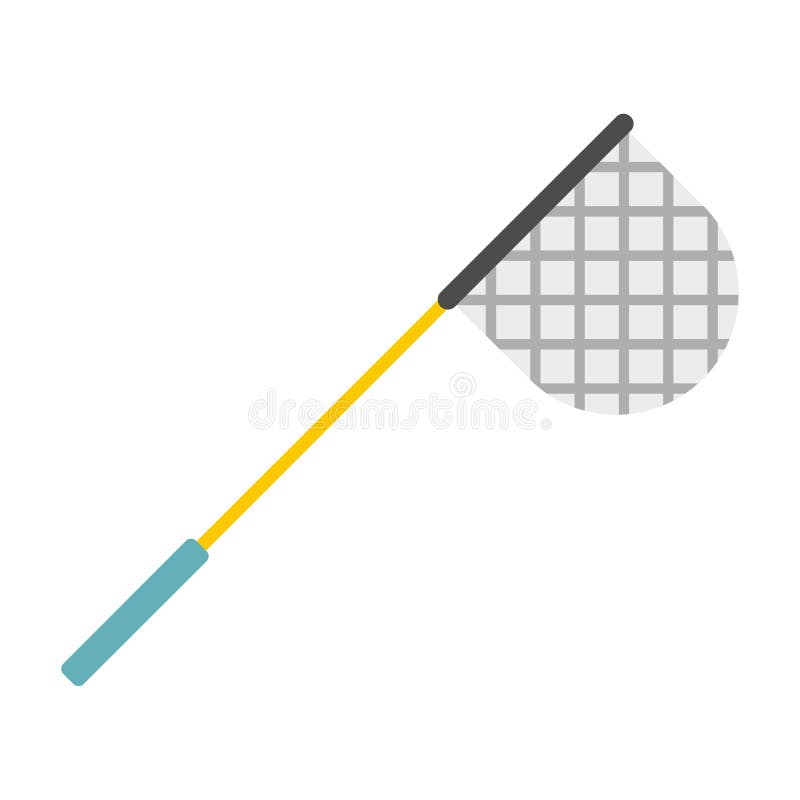 Fishing Net Icon, Flat Style Stock Vector - Illustration of depth, lake ...