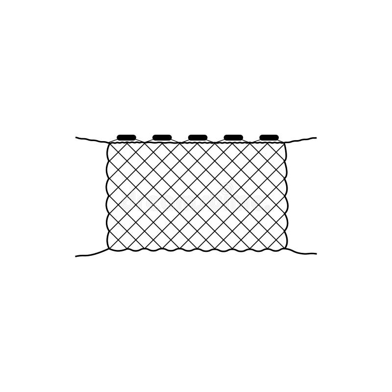 Fishing net icon stock vector. Illustration of rope - 255629819