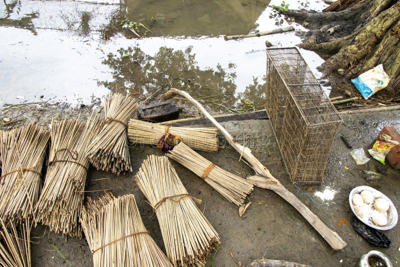 Fishing Net Making Equipment Bamboo Stick for Fishing Stock Image ...