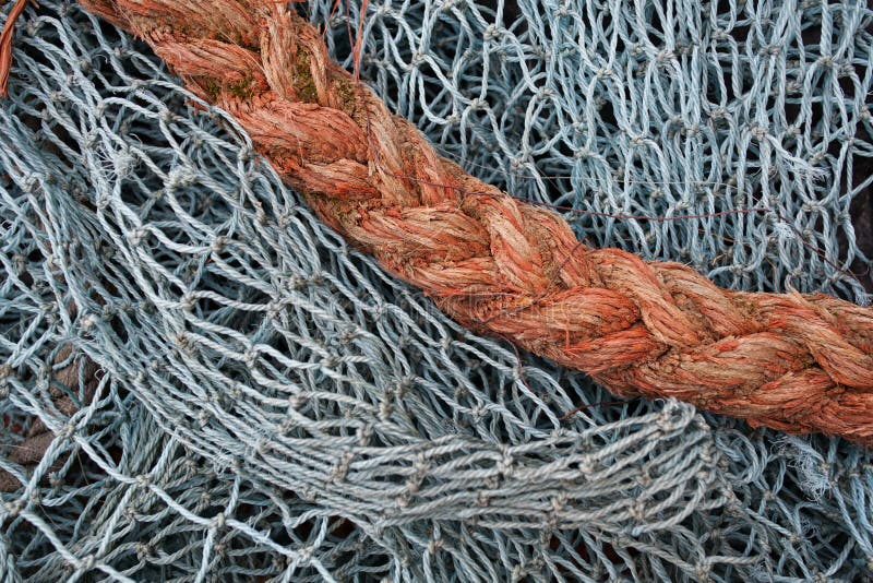 Fishing net and rope stock image. Image of vessel, port - 26797465