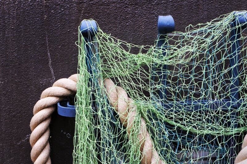 Fishing net and rope stock photo. Image of mesh, catch - 132997170