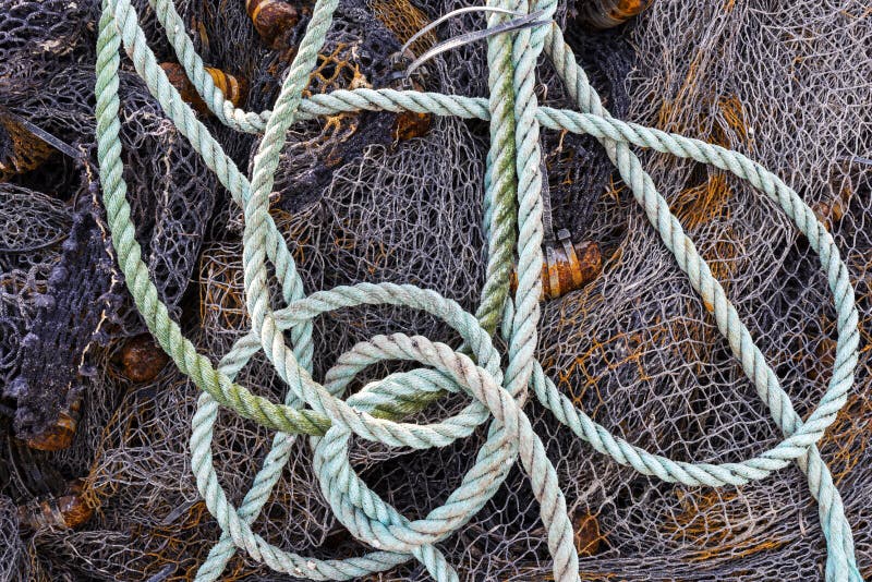 Fishing Net Rope Denmark stock image. Image of abstract - 130187387