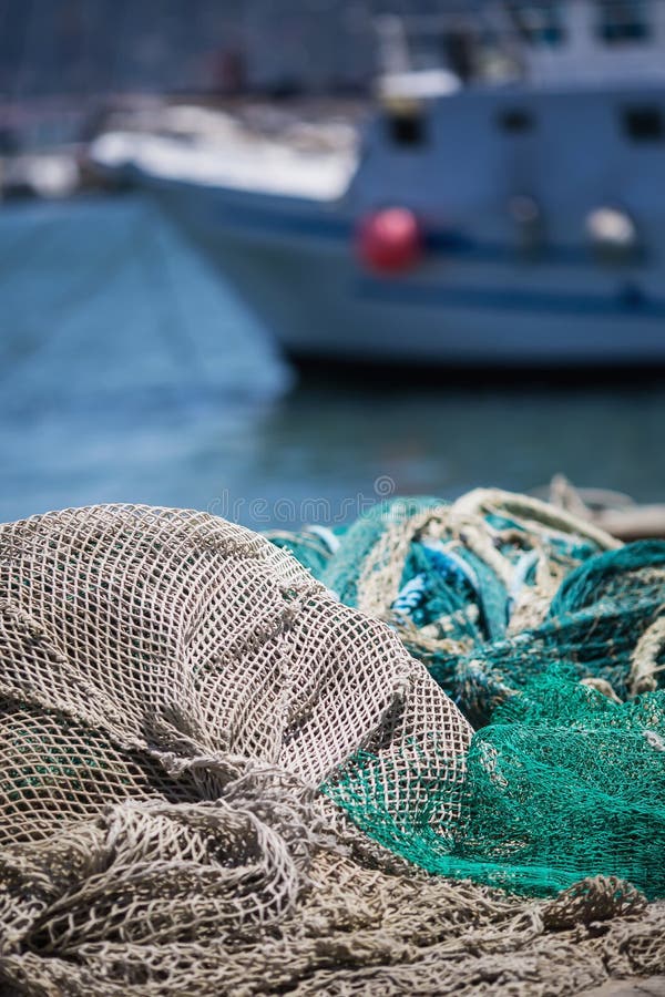 Fishing net close up stock image. Image of boat, metal - 118099363