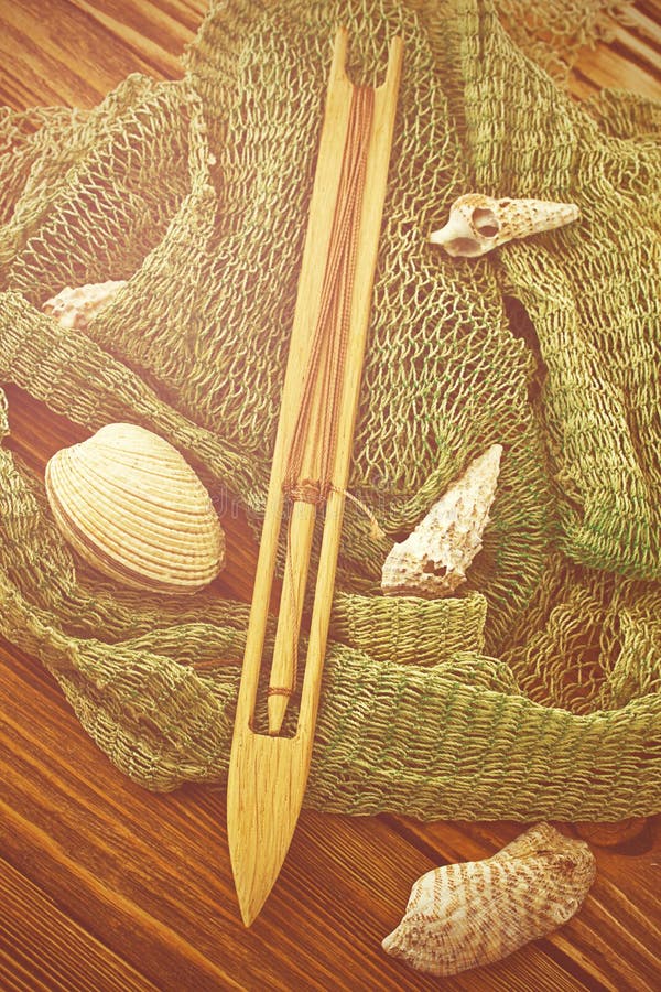 Fishing Net Weaving Shuttle Stock Photo - Image of green, still: 58203850