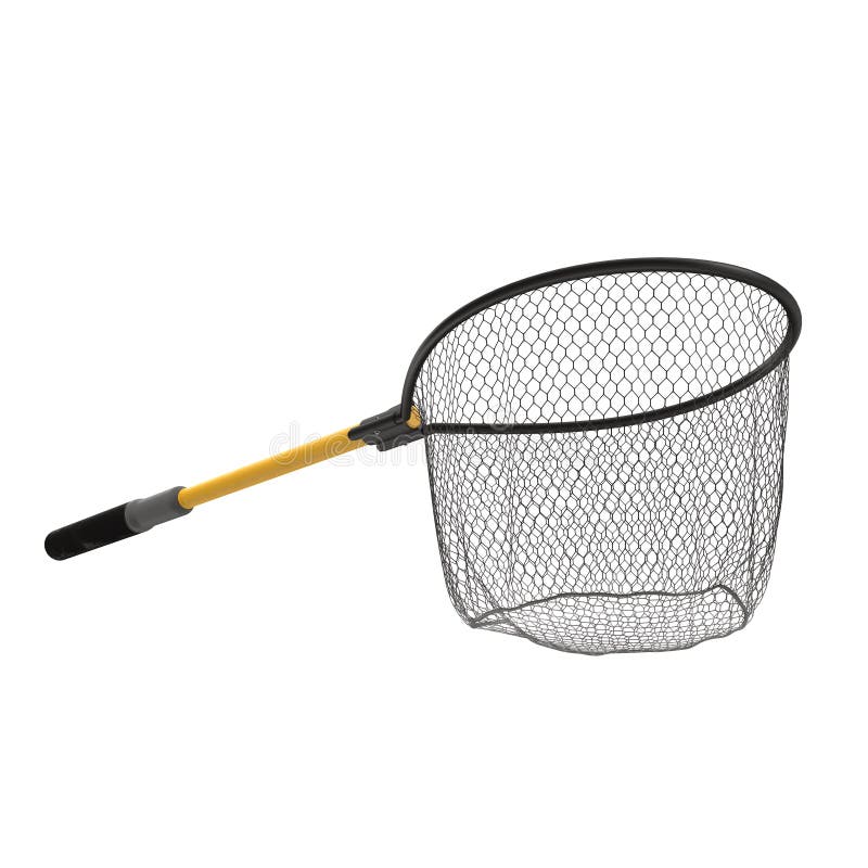 Fishing Net on White 3D Illustration Stock Illustration - Illustration ...