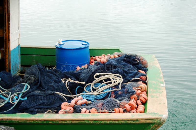 Fishing nets stock image. Image of barrel, nets, mass - 1075235