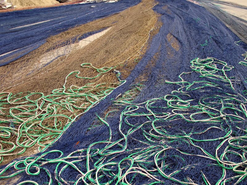 Fishing Nets stock photo. Image of sunshine, string, mangled - 2095010