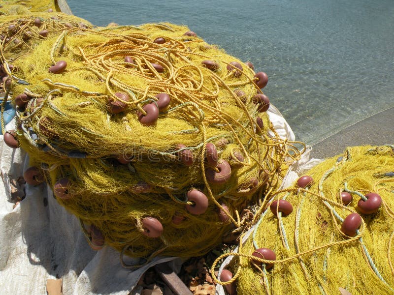 Fishing nets stock image. Image of port, mesh, maritime - 9099953