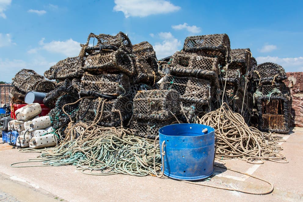 Fishing Nets stock photo. Image of container, rope, paignton - 31739064