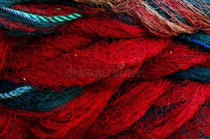 Background with Blue and Red Ropes. Stock Image - Image of nets, rope ...