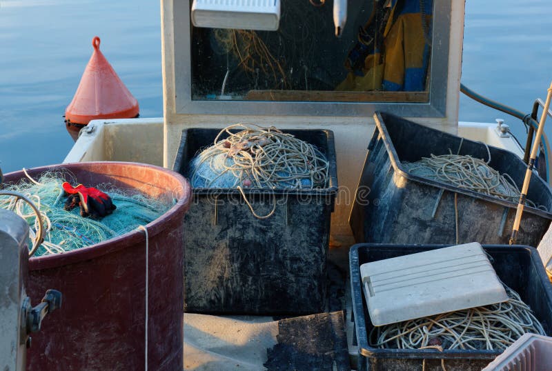 Fishing Nets on a Fishing Boat Stock Image - Image of work, four: 264920585