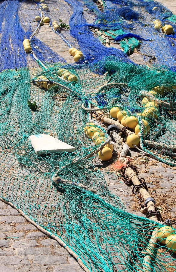 Fishing nets stock image. Image of knot, boat, catch - 42072105