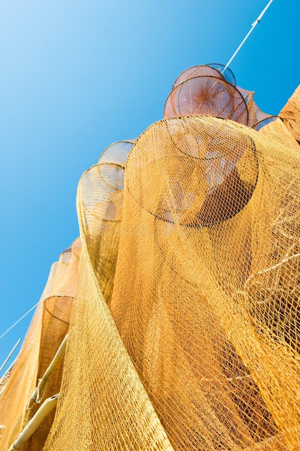 Fishing Nets Colored Yellow and Red Called Pots Ideal for Lake Fishing ...