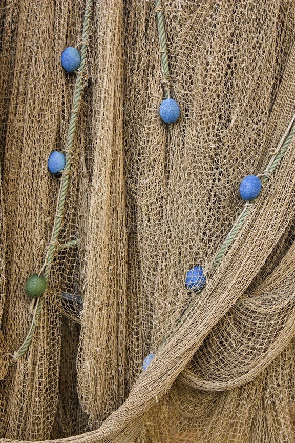 Fishing Nets with Floats stock image. Image of drape, equipment - 1278049