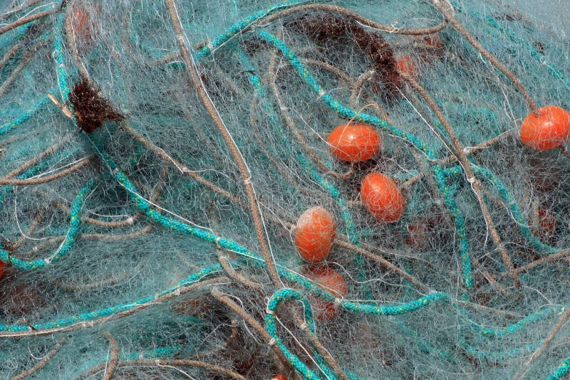 Fishing nets and floats stock image. Image of heaped, floats - 5823809