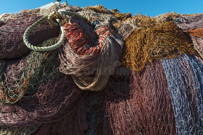 Discarded Fishing Nets Ropes Stock Photo - Image of yard, wharf: 41465308