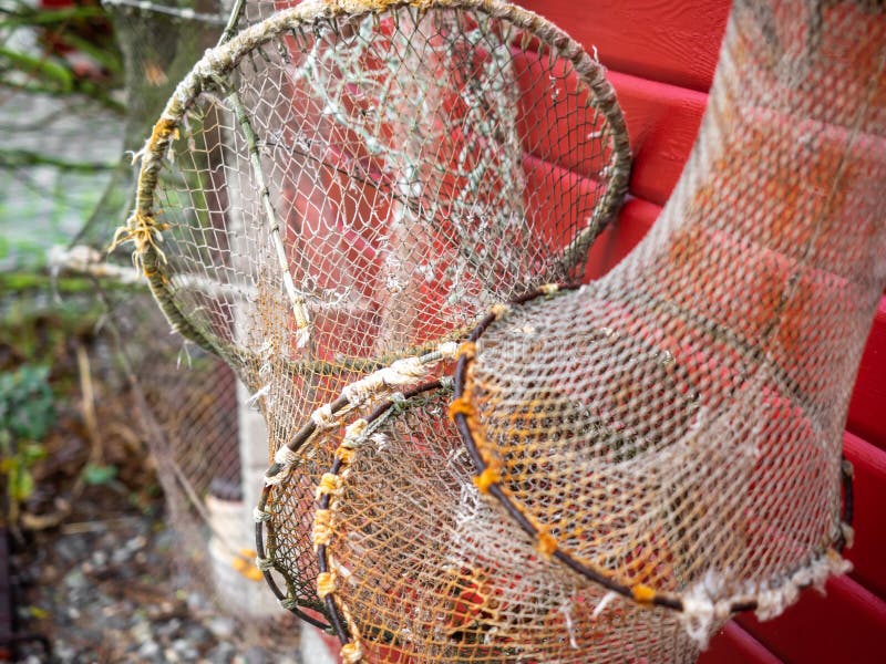 Fishing Nets and Ropes Hang Outside on the House Wall Stock Image ...