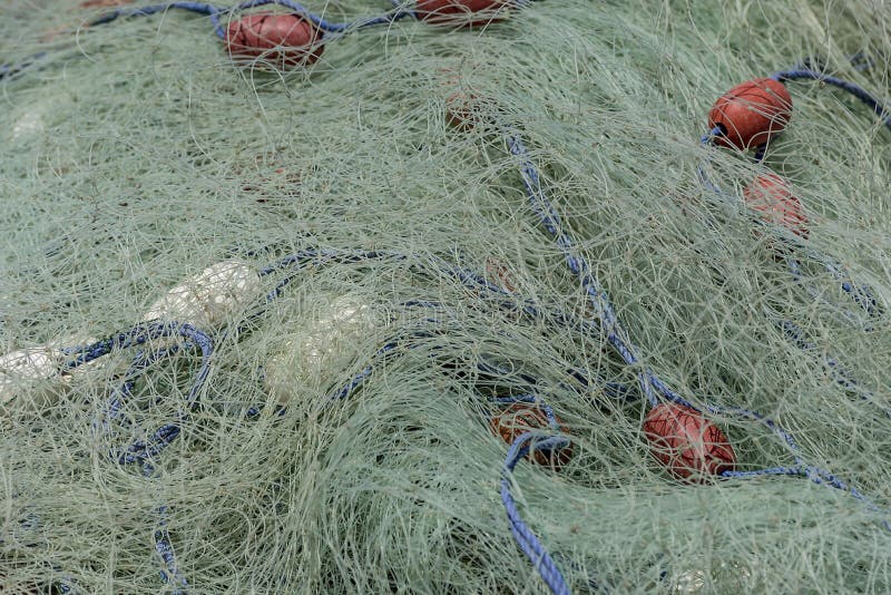 Fishing nets on the ship stock photo. Image of catch - 215012850