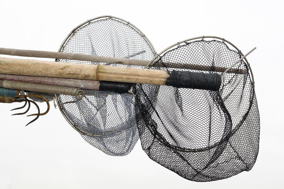 Fishing nets stock image. Image of handle, stored, scoop - 34192703