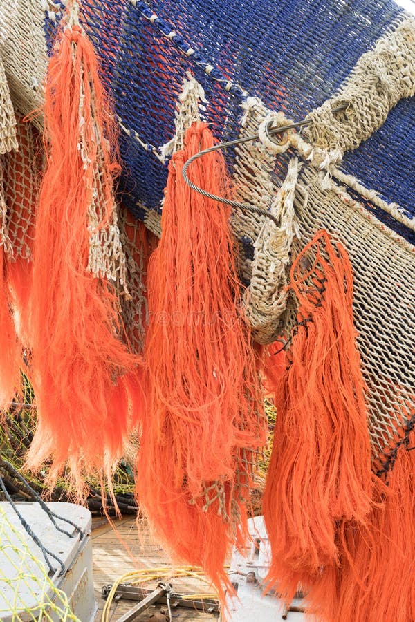 Fishing Nets in Various Colors Stock Photo - Image of maritime ...