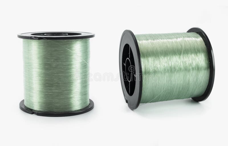 Fishing nylon line in roll stock photo. Image of object - 143781954