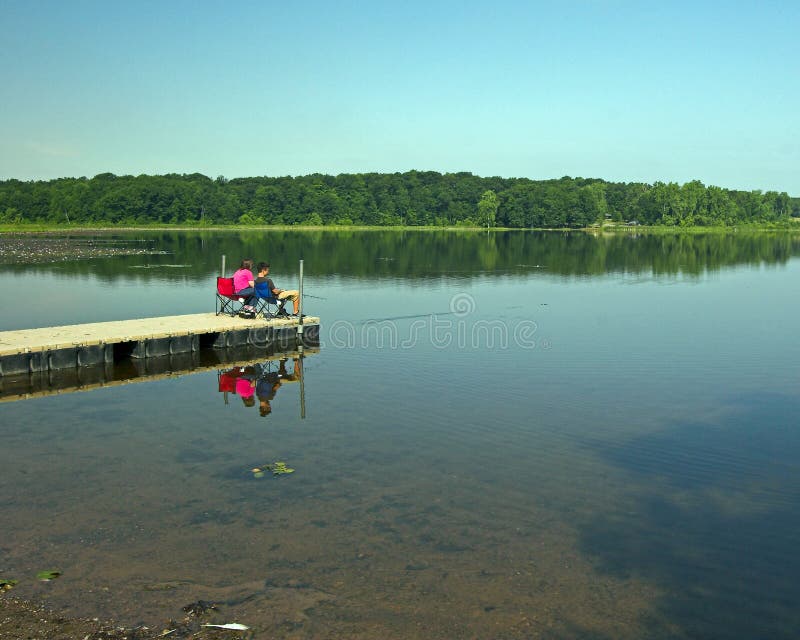 Fishing off the Dock stock photo. Image of lake, pond, recreation - 904628