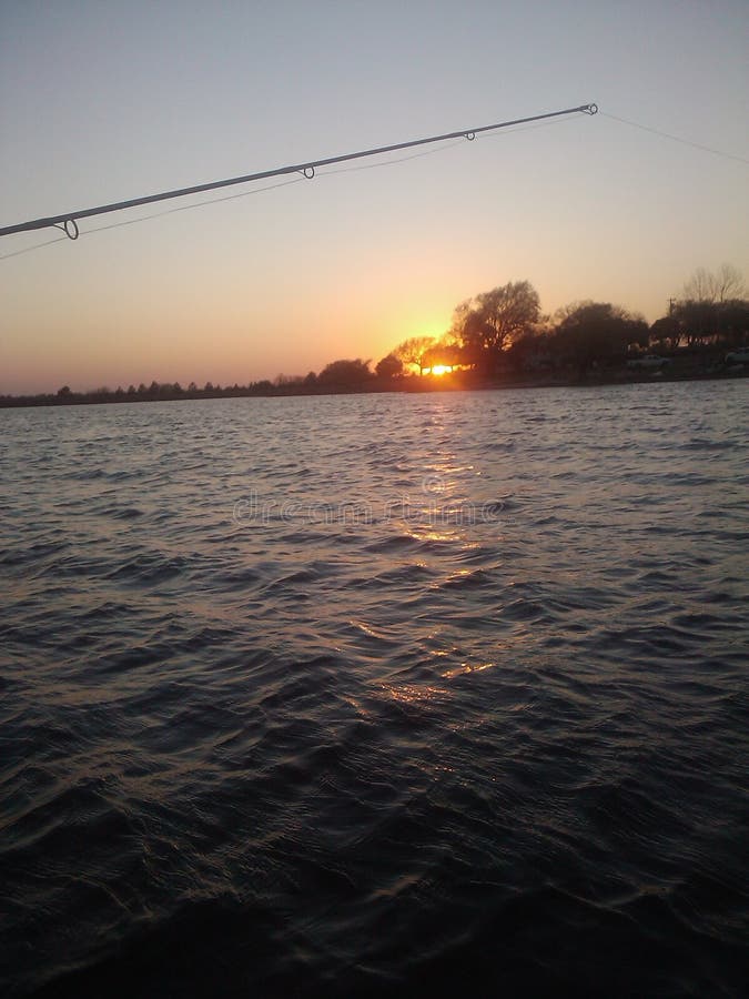 Fishing in Oklahoma stock image. Image of fishing, lightning - 71594257