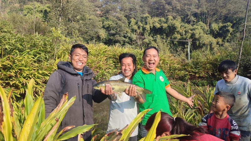 Fishing People on the Fish Pond in Nepal Editorial Stock Photo - Image ...