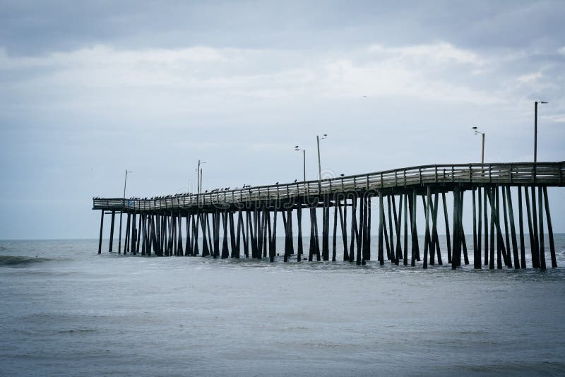 The Fishing Pier in Virginia Beach, Virginia. Stock Image - Image of ...