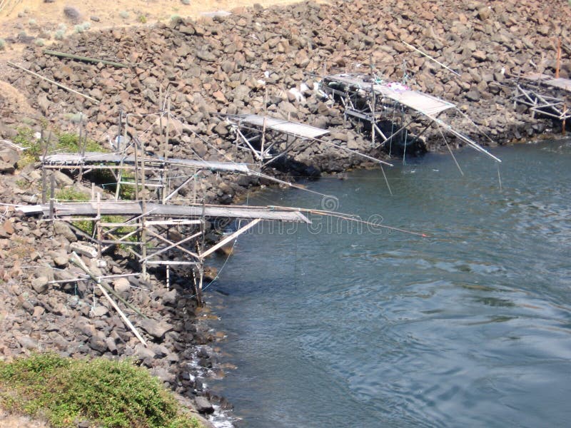 Fishing Platforms stock image. Image of fishing, platforms - 55447413